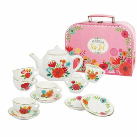 bright stripes | Toys | Bright Stripes My Porcelain Tea Set With Carry ...